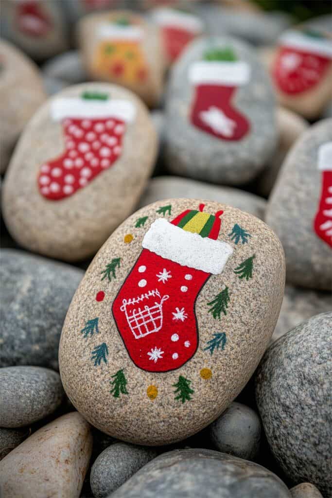28 DIY Christmas Rock Painting Ideas to Spread Holiday Joy 🎄