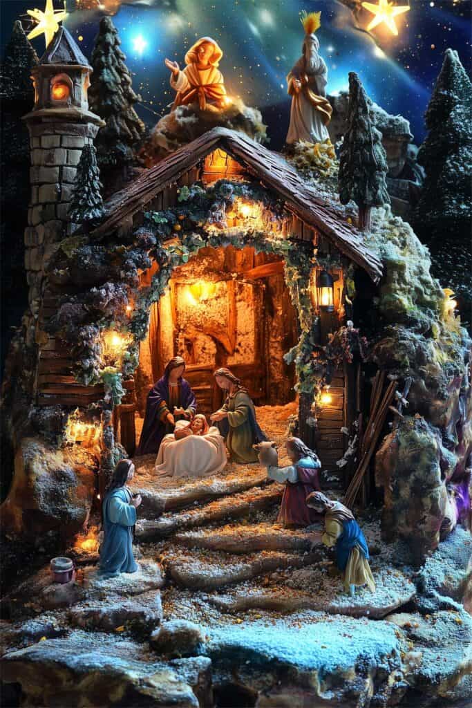 33 Magical Christmas Crib Ideas for a Beautiful Nativity Scene at Home