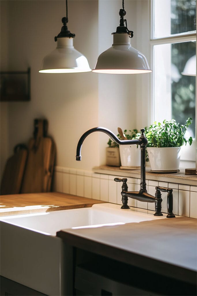 36 Stunning Farmhouse Kitchen Lighting Ideas (That Look Like a Million)